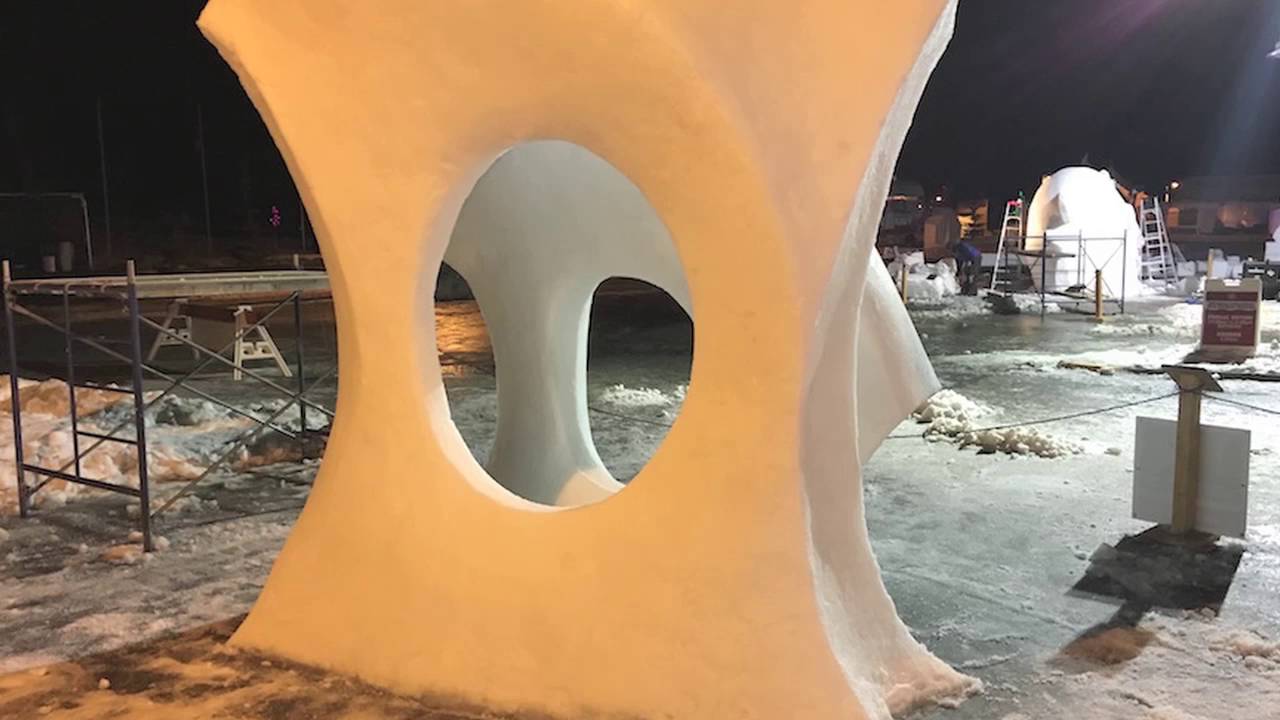 Donald Watt: International Snow Sculpture Contest - YouTube