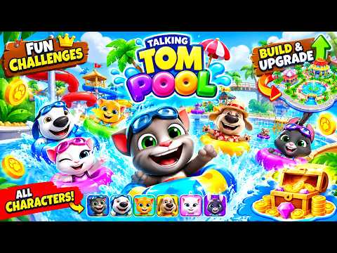 Talking Tom Pool Gameplay 🌊 Building & Upgrading the Ultimate Water Park!