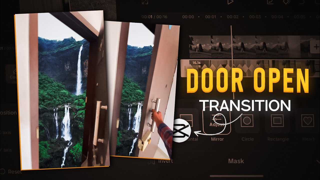 Door Opening Transition Reels Video Editing | Capcut Masking Reels ...