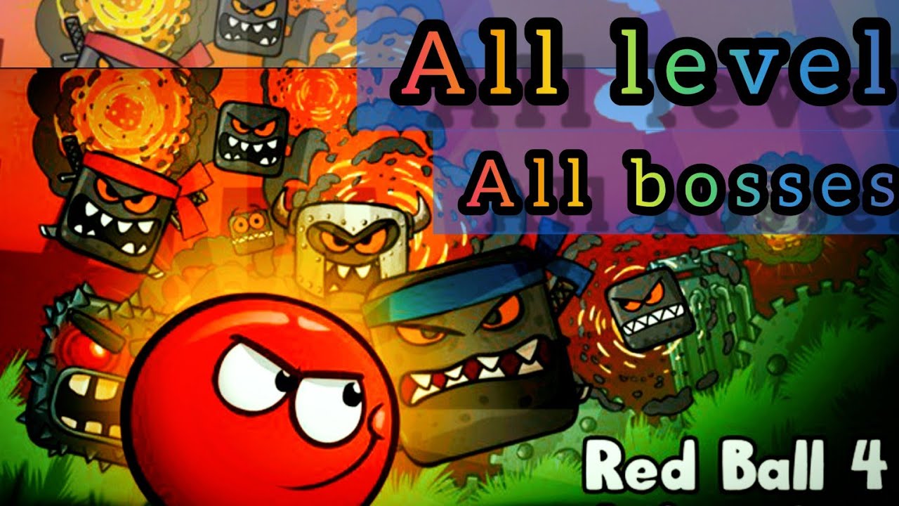Red ball 4 gameplay walkthrough। Beating all bosses। End game Red ball ...