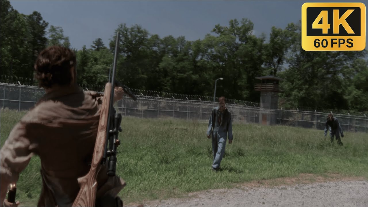 Walking Dead S03E01 - Group Clears the Prison #1 [4K 60FPS] - YouTube