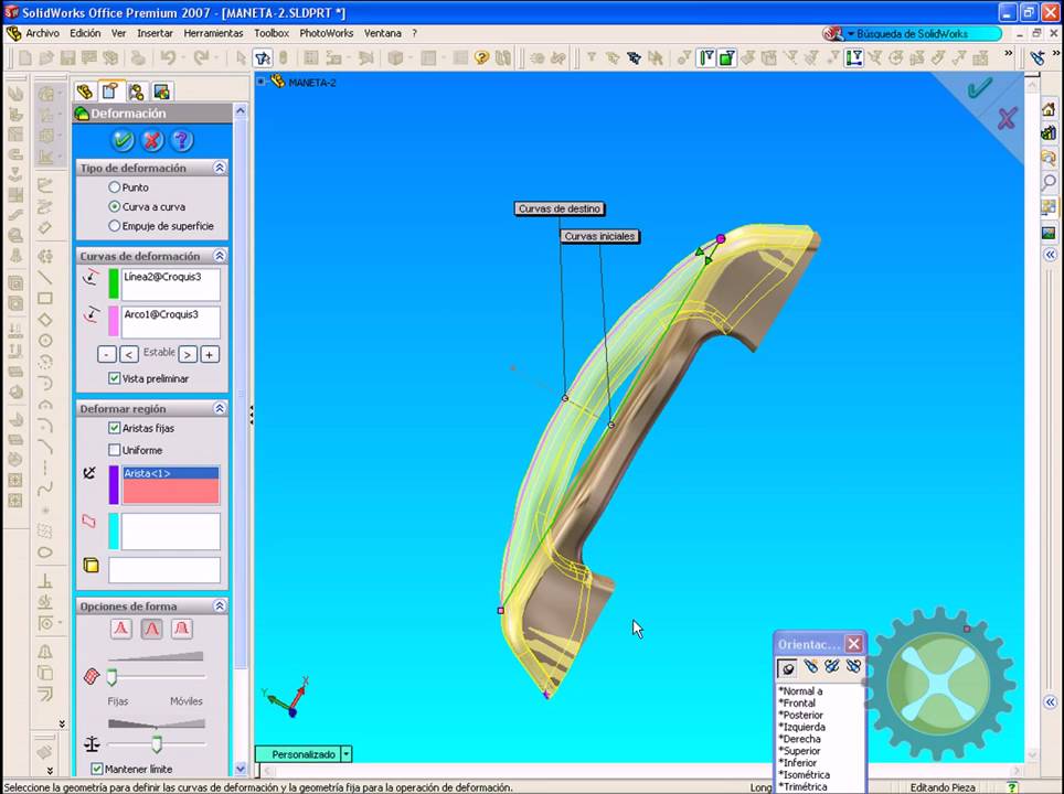 Deformacion con Solidworks 2de2 - YouTube