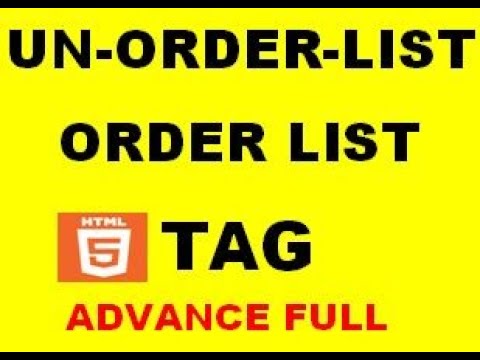 List in HTML | Order list | Un-Order List | Nesting List | List Within ...