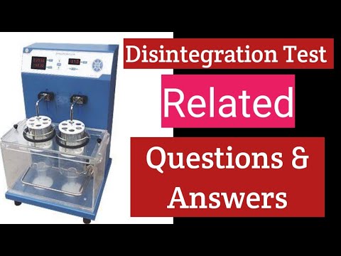Pharma interview! Disintegration Test Related Questions & Answers - YouTube