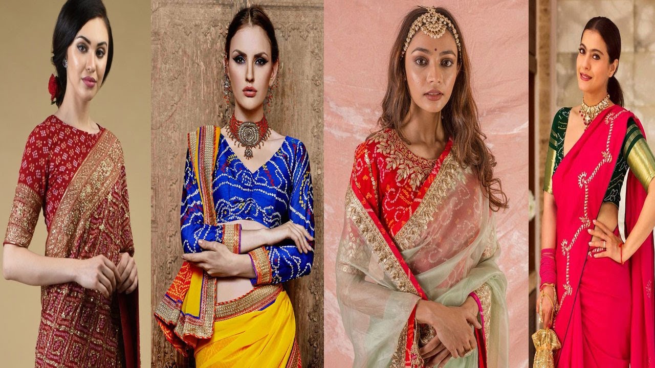 Latest Bandhani Print Blouse Designs Ideas||Designer Bandhani Blouse ...