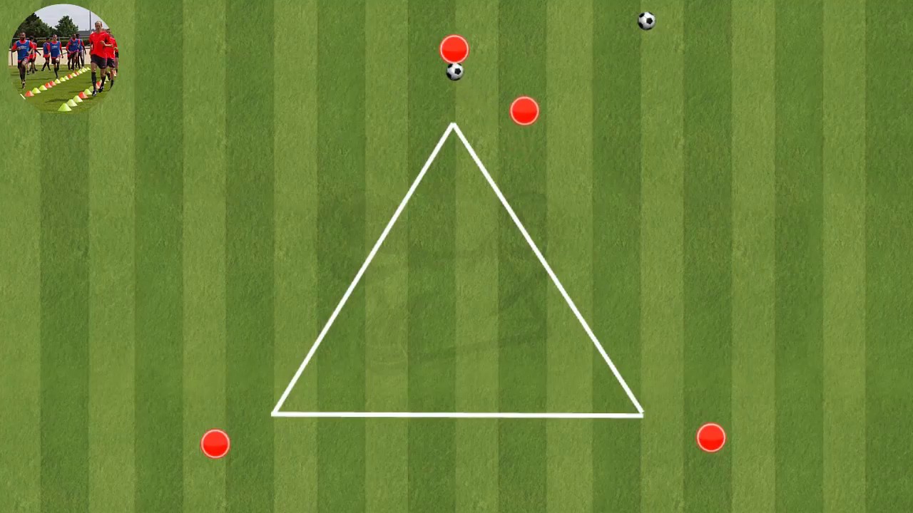 Un Jeu De Passes Courtes En Triangle En Football Youtube