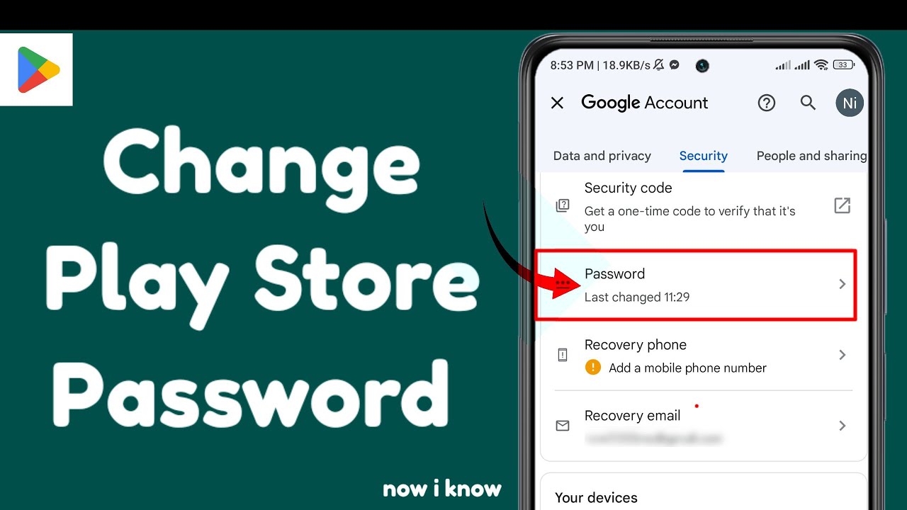 How to change play store password - YouTube