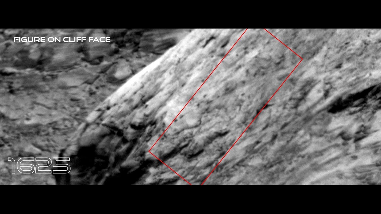 figure on cliff face sol 1625 - YouTube