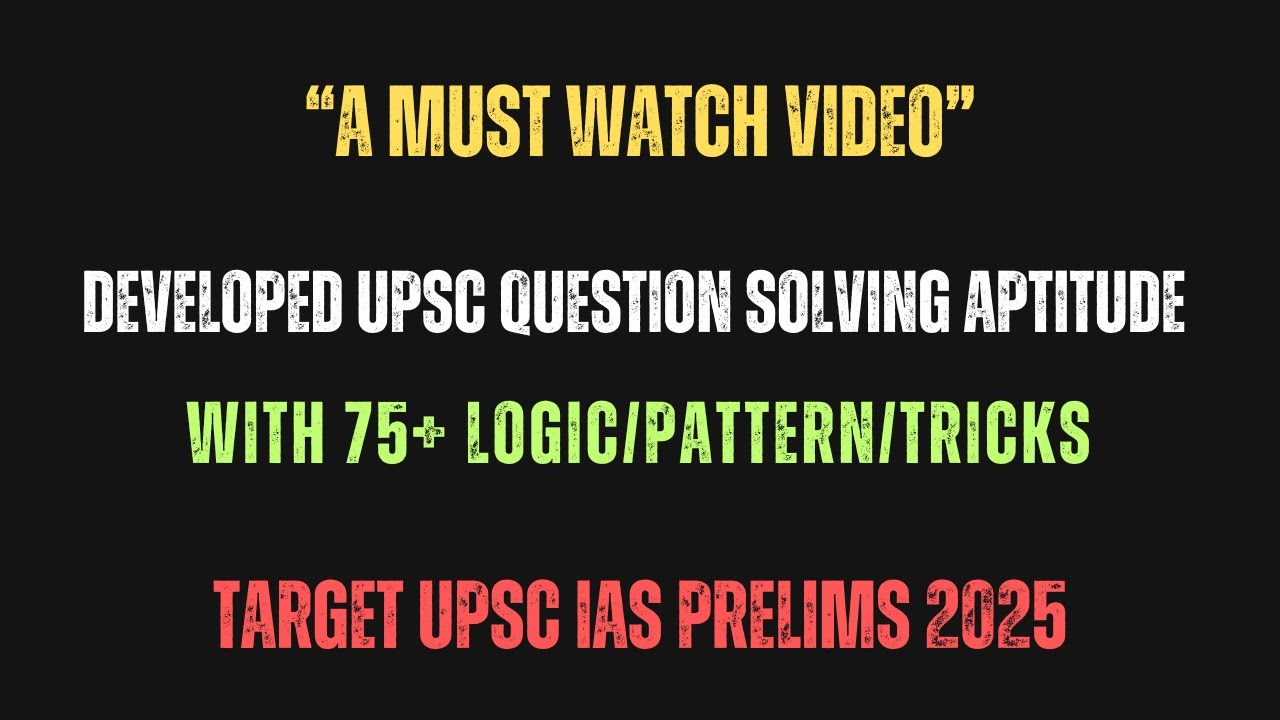 UPSC Decoded: Unlock Your Potential with 75+ Question-Solving Hacks! UPSC elimination techniques ...