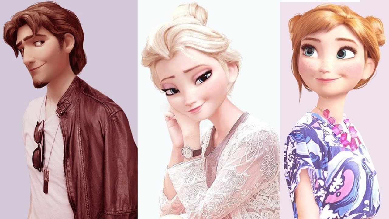 Disney & Dreamworks Character in Modern Clothing - YouTube