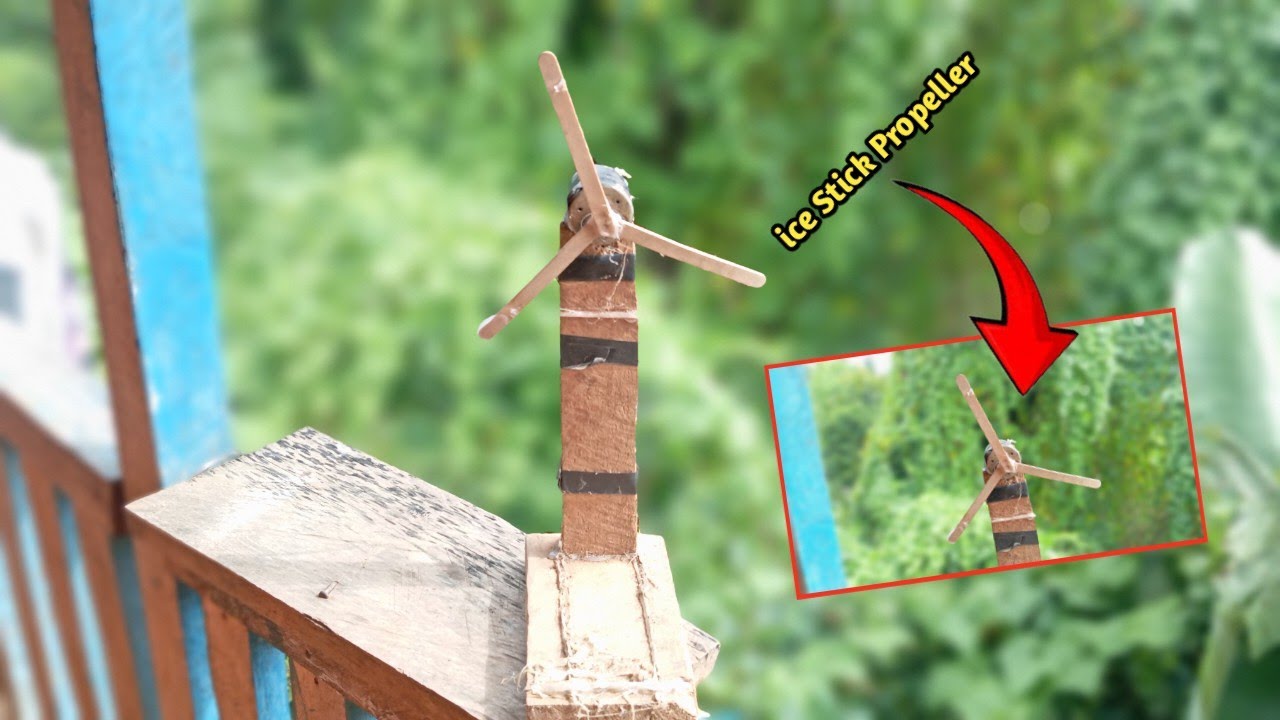 Homemade Ice Stick Propeller Fan Using DC Motor - YouTube