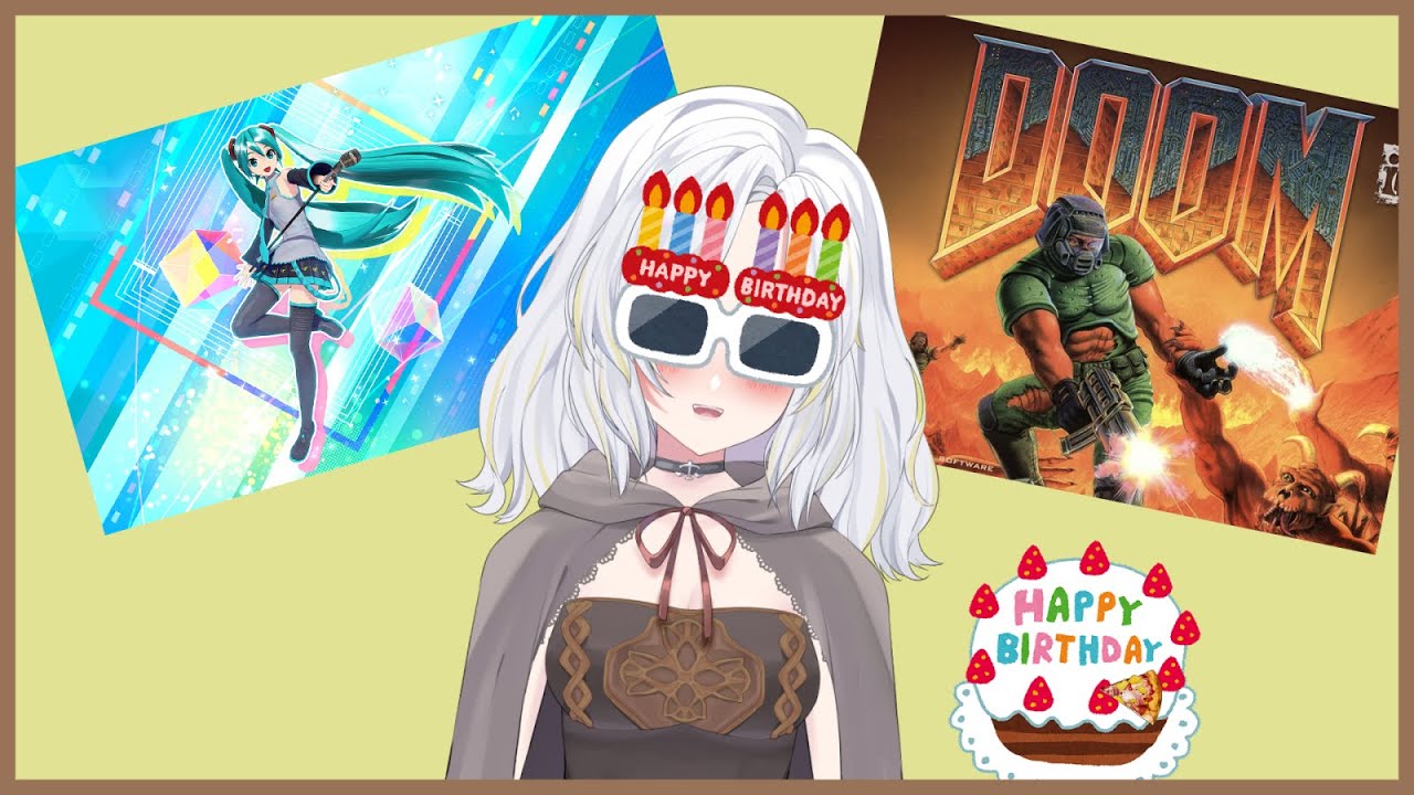 [Birthday Stream] Variety birthday stream! Miku, Doom, Slay the Spire ...