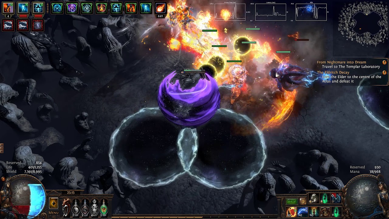 [POE] Uber Elder Flame Golems Elementalist - YouTube