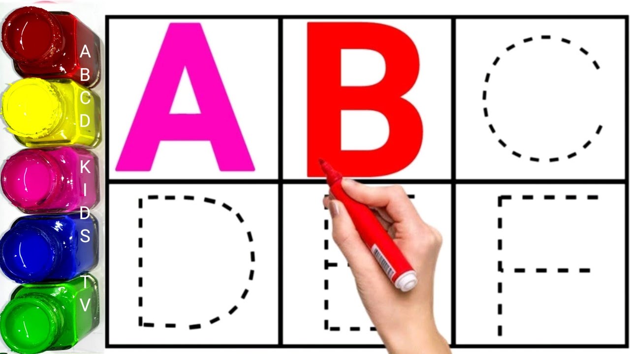learn abcd alphabets, abc, abcd, a for apple b for ball c for cat ...