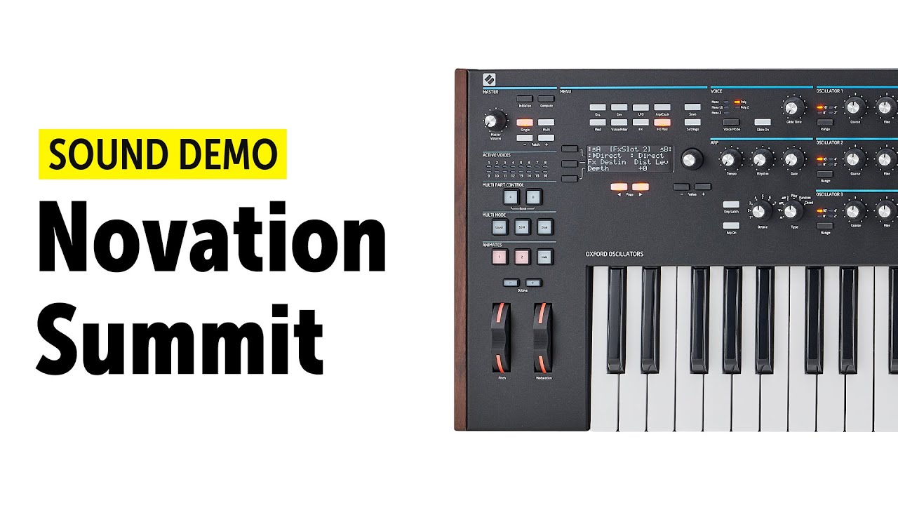 Novation Summit Sound Demo (No Talking) - YouTube