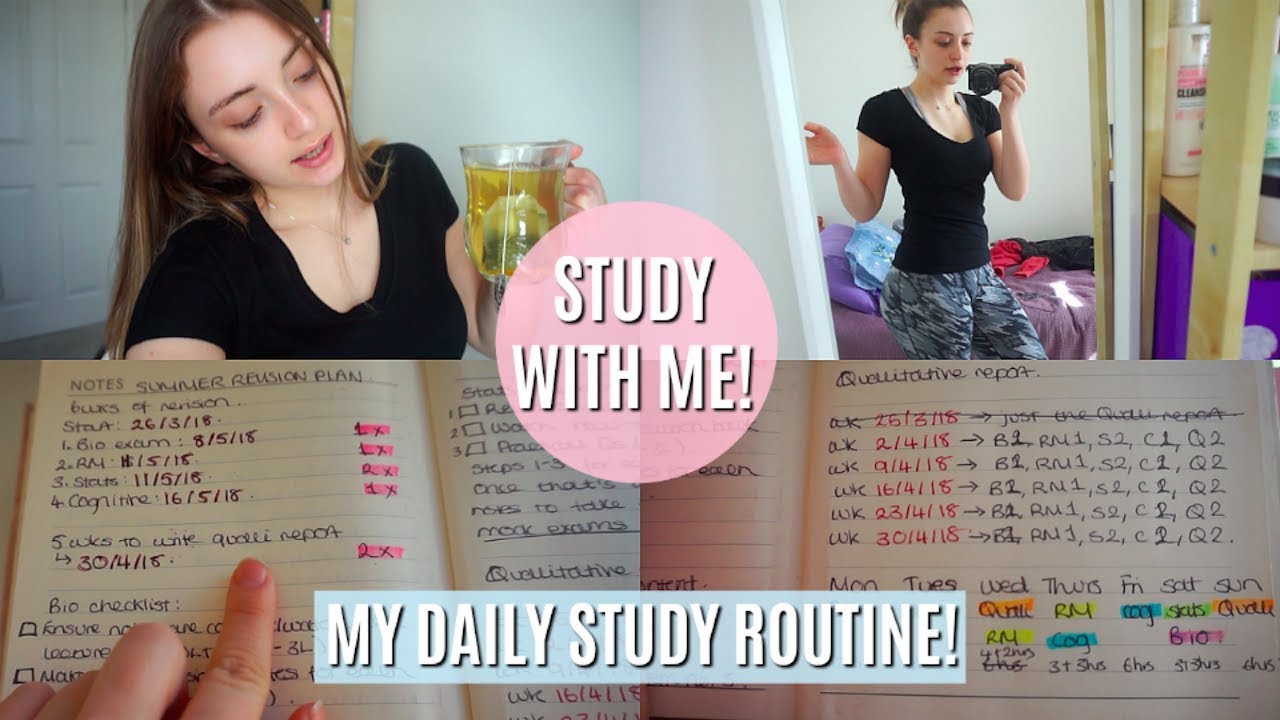 STUDY WITH ME | MY DAILY STUDY ROUTINE, EASTER HOLIDAYS EDITION - YouTube