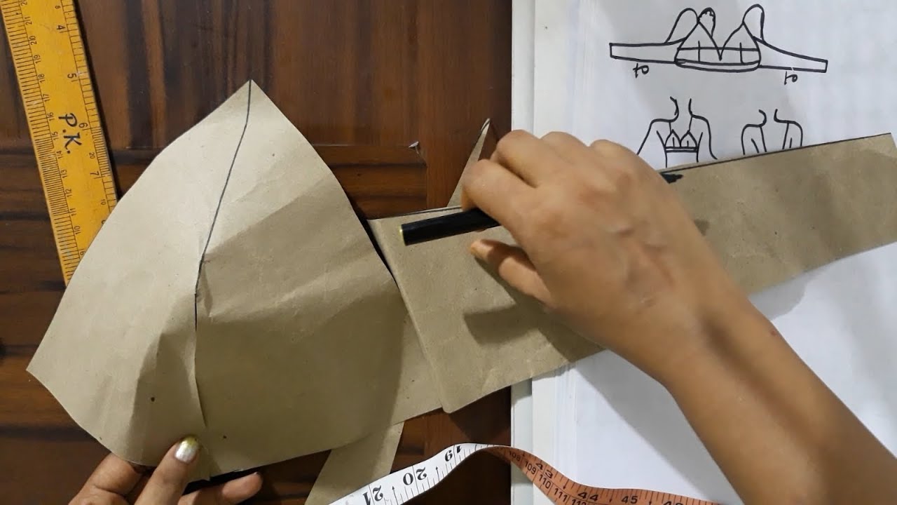 Easiest Way To Cut Bra Cup | Bra Pattern Cutting | ब्रा पैटर्न बनाने के ...