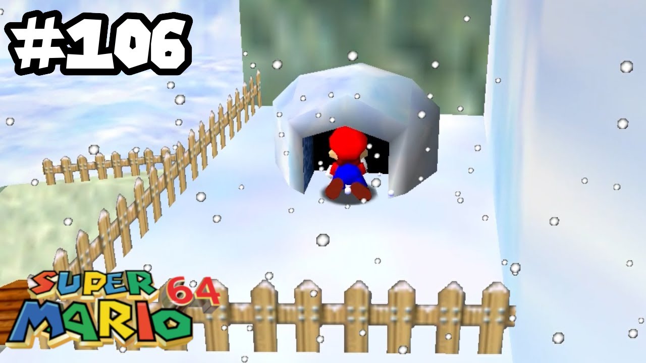 Super Mario 64 - #106 A fase que atrai o noob a cair [Snowman'S Land ...
