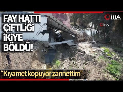 Fay Hattının İkiye Böldüğü Çiftlik 4 Metre Aşağı Çöktü