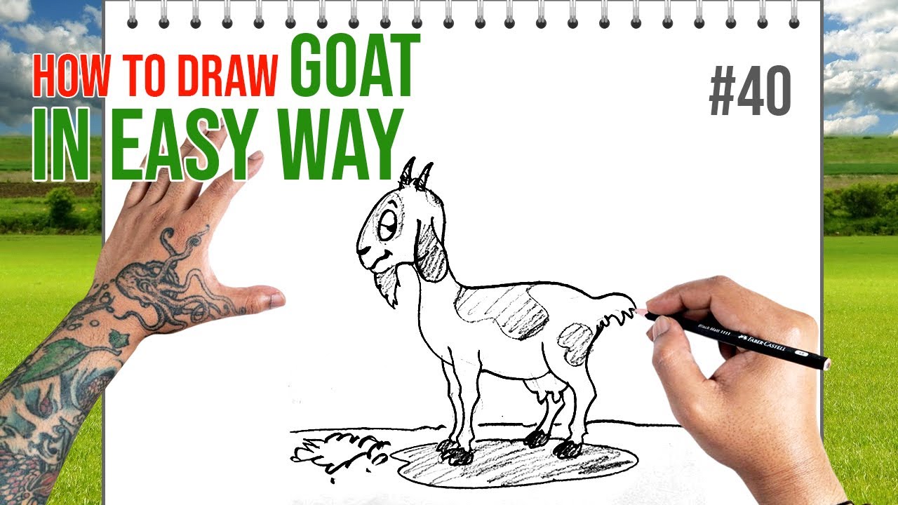 How to Draw Goat in "Easy Way". Drawing | Kids Drawing | Kids Learning ...
