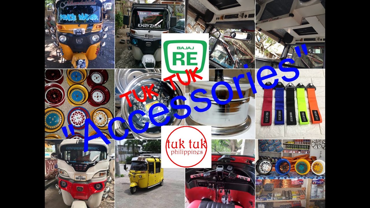 Three-Wheeler Bajaj RE - "Accessories" - Tuk Tuk PHILIPPINES - YouTube