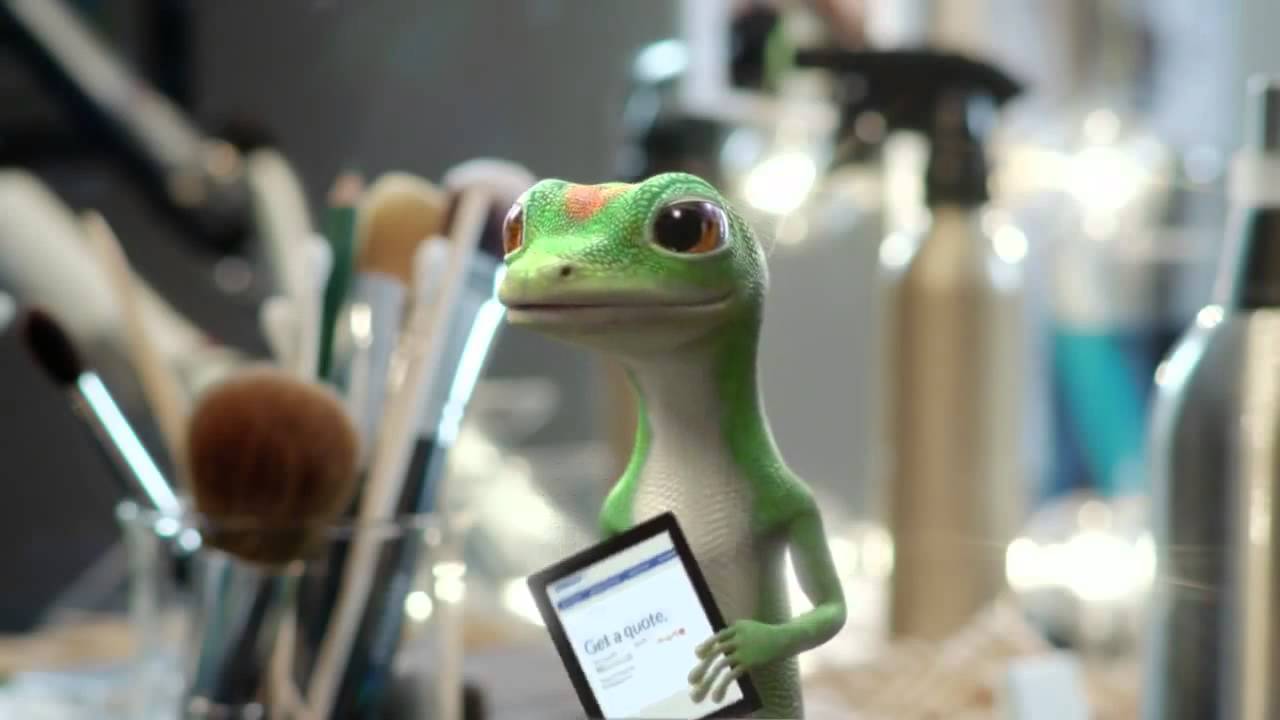 GEICO Gecko Makeup Commercial ~ Gecko Behind the Scenes - YouTube