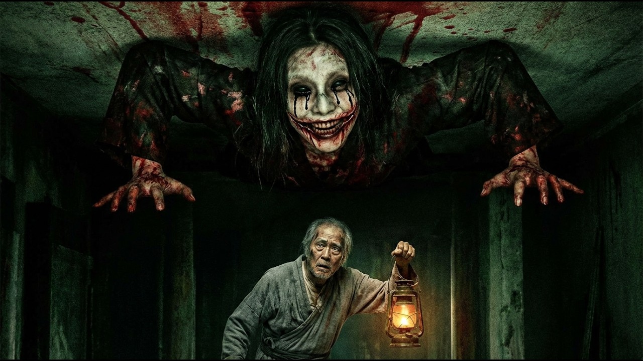 A terrifying female corpse hangs upside down from the ceiling, hunting ...