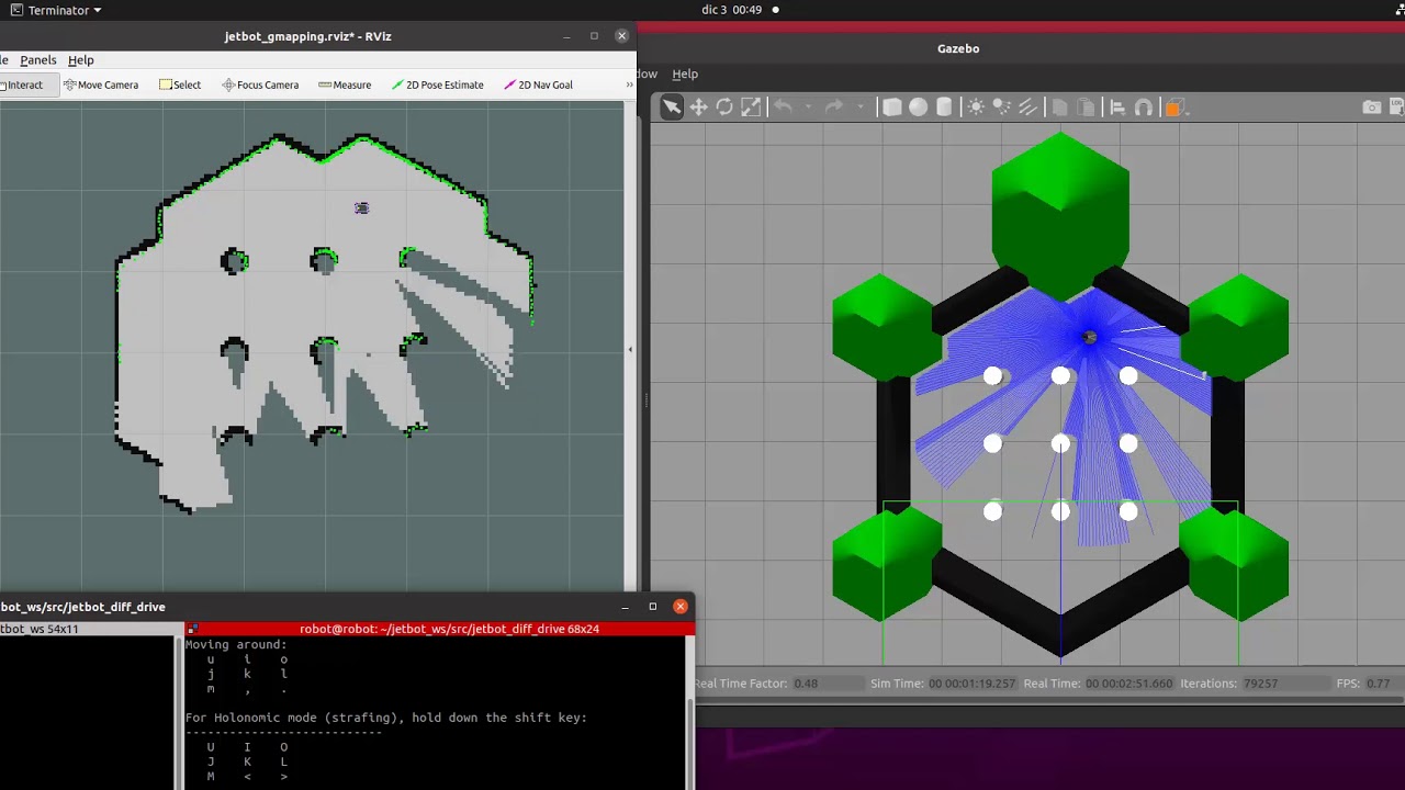 Jetbot AI Kit gmapping SLAM Turtlebot3 World - YouTube