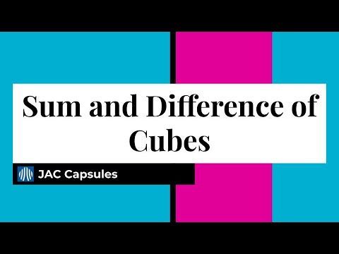 Sum and Difference of Cubes Formulas - YouTube