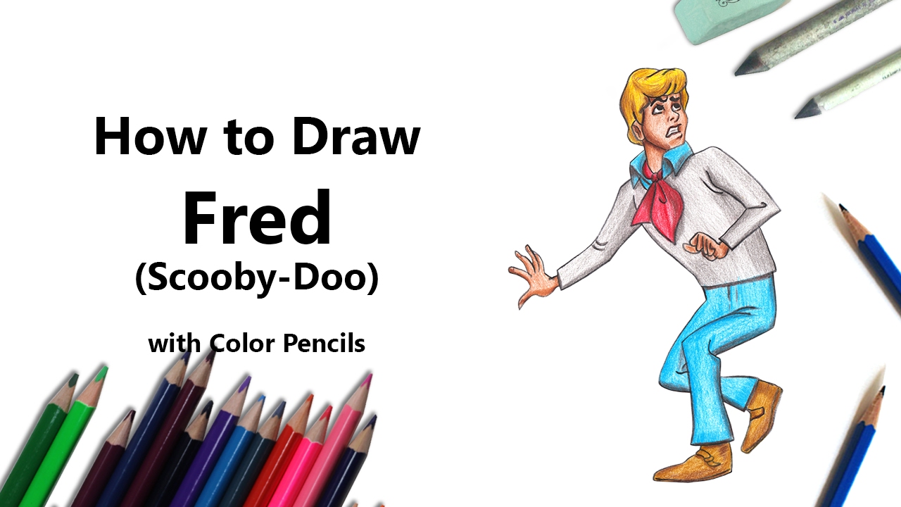 How to Draw Fred from Scooby-Doo with Color Pencils [Time Lapse] - YouTube