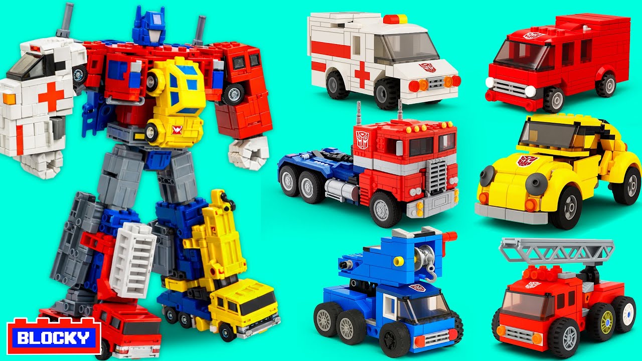 LEGO TRANSFORMERS: 5 camion che si uniscono per formare un unico robot ...