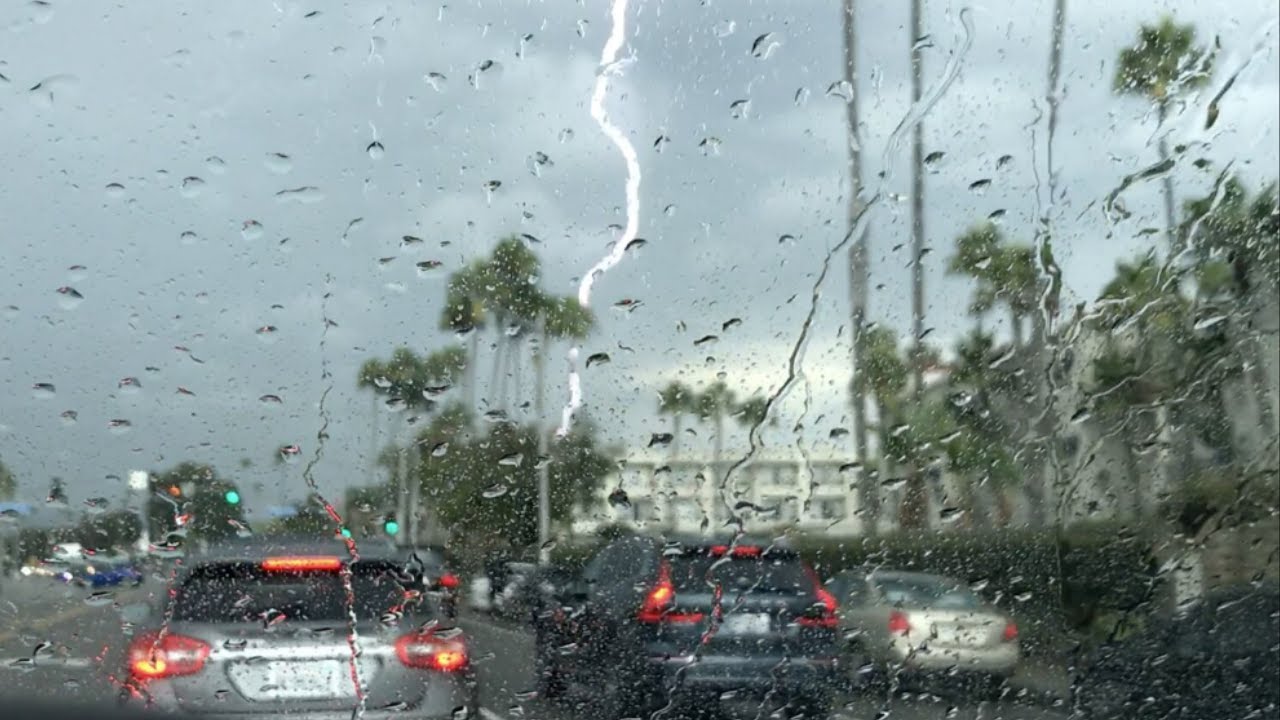 Windy Rain And Thunder - Sound Effect - YouTube