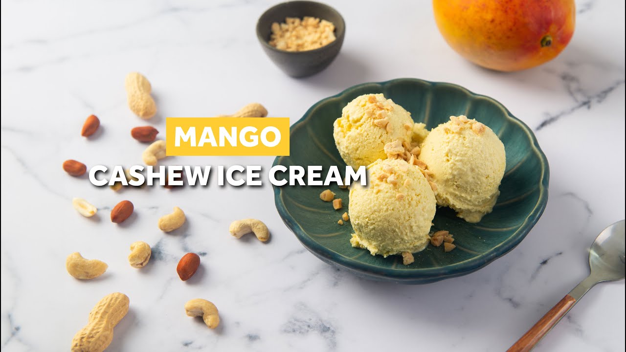 Mango cashew ice cream - YouTube