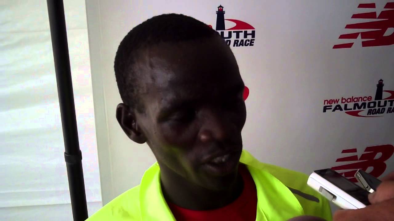 Stephen Sambu speaks after big win at 2014 Falmouth Road Race - YouTube