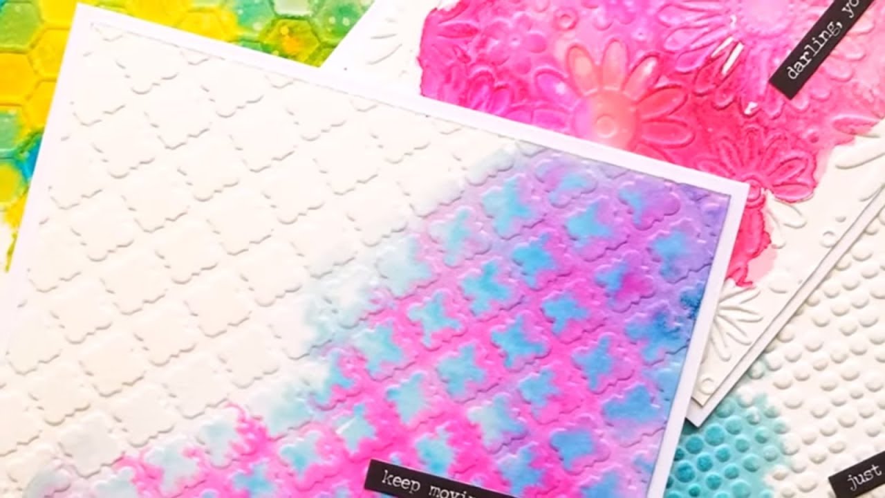 Watercolor Background Technique on Embossed Paper | Peerless ...