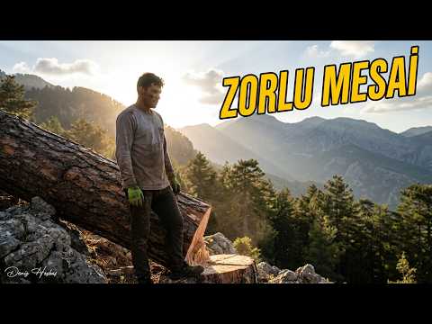 Dağın Zirvesinde Ağaç Kesimi – Zorlu Şartlarda Çalışma