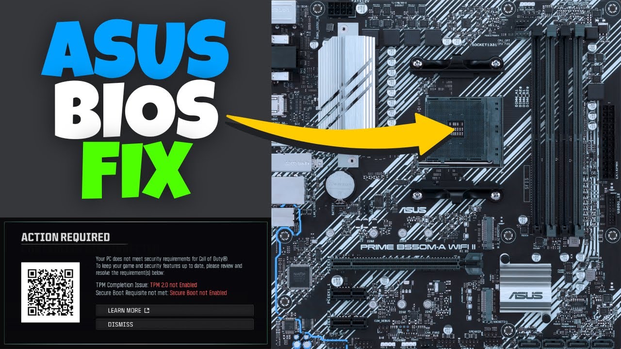 HOW TO ENABLE TPM 2.0 & SECURE BOOT IN ASUS BIOS (WARZONE FIX 2025 ...