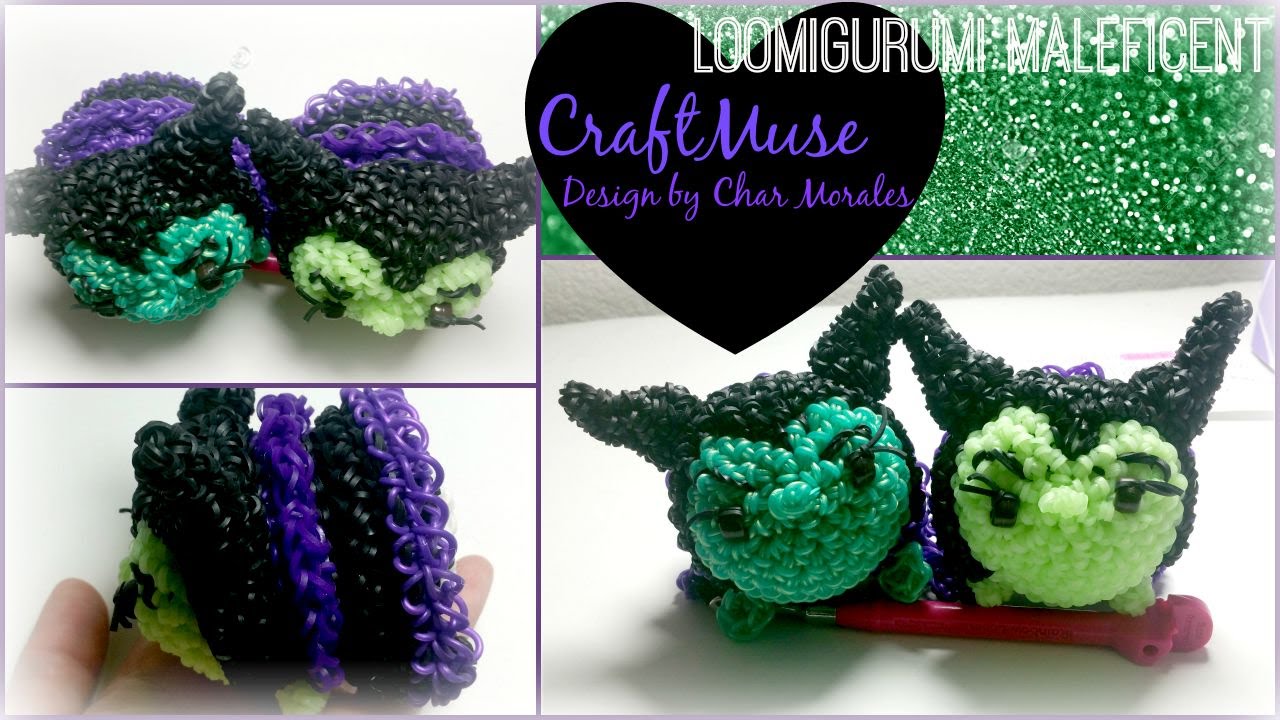 Rainbow Loom Loomigurumi Maleficent (Inspired by TSUM TSUM) - YouTube
