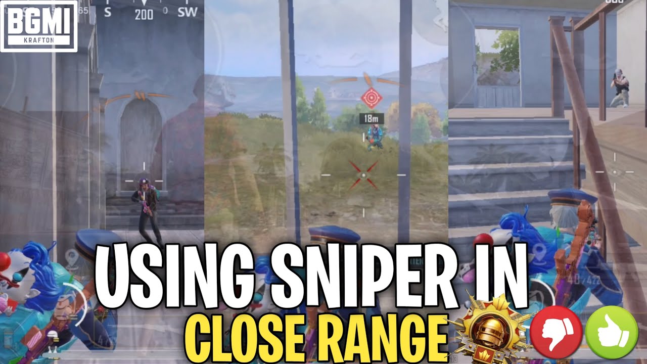 USING SNIPER ONLY IN CLOSE RANGE FOR THE FIRST TIME 🥷 | BGMI GAMEPLAY ...