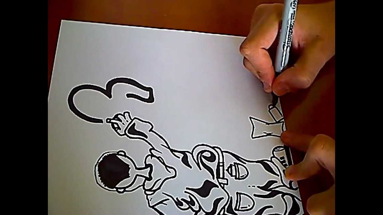Character how to draw B-BOY - YouTube