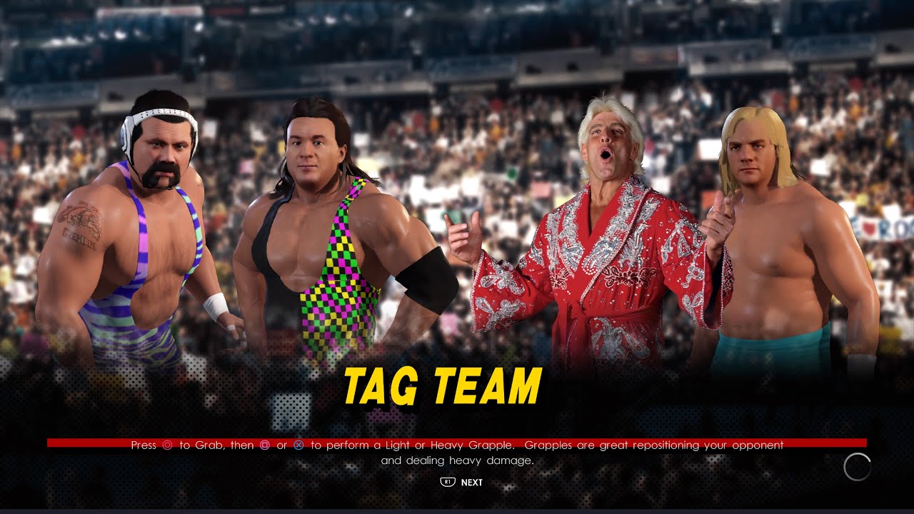 First Round Match- The Steiner Brothers Vs Ric Flair And Barry Windham ...