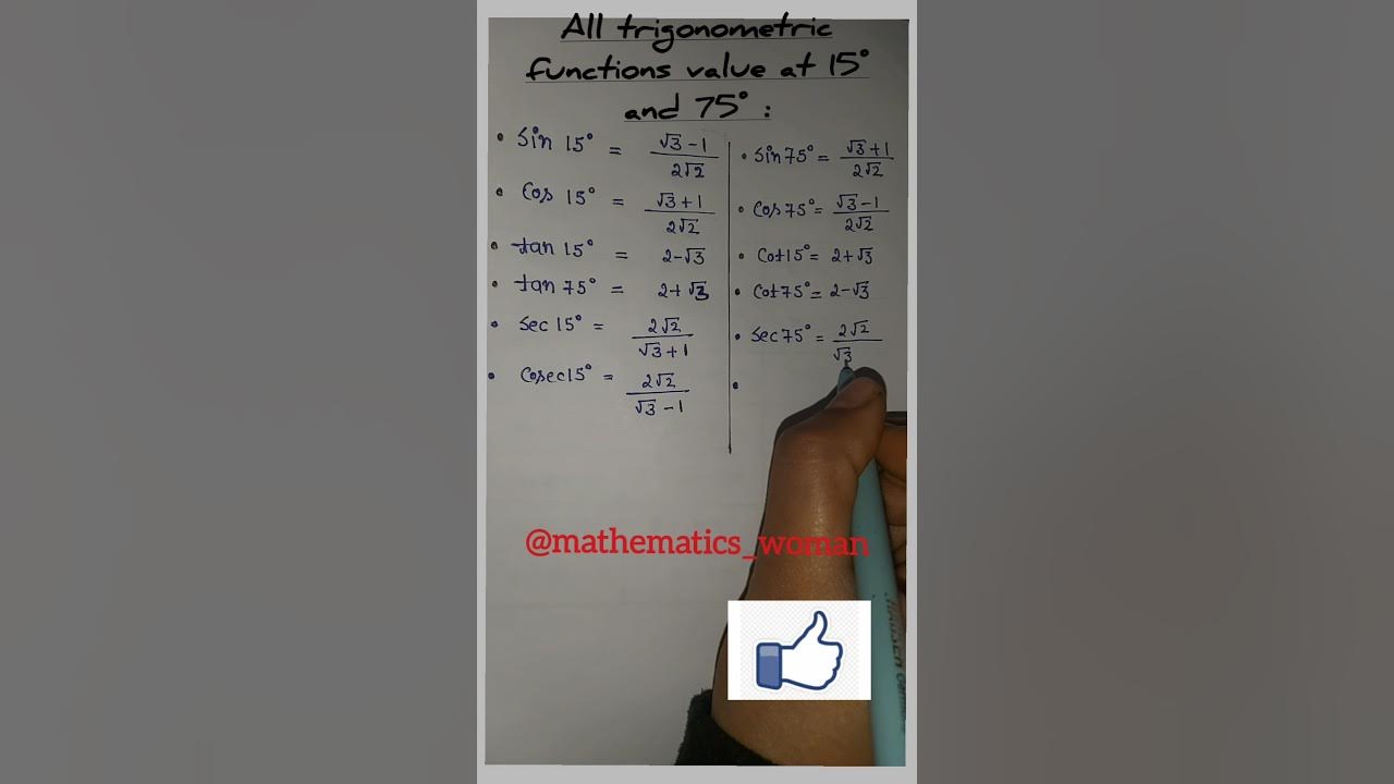 All trigonometric functions value at 15° &75°|Trigonometric Functions|Class11|Chapter3|Ncert # ...