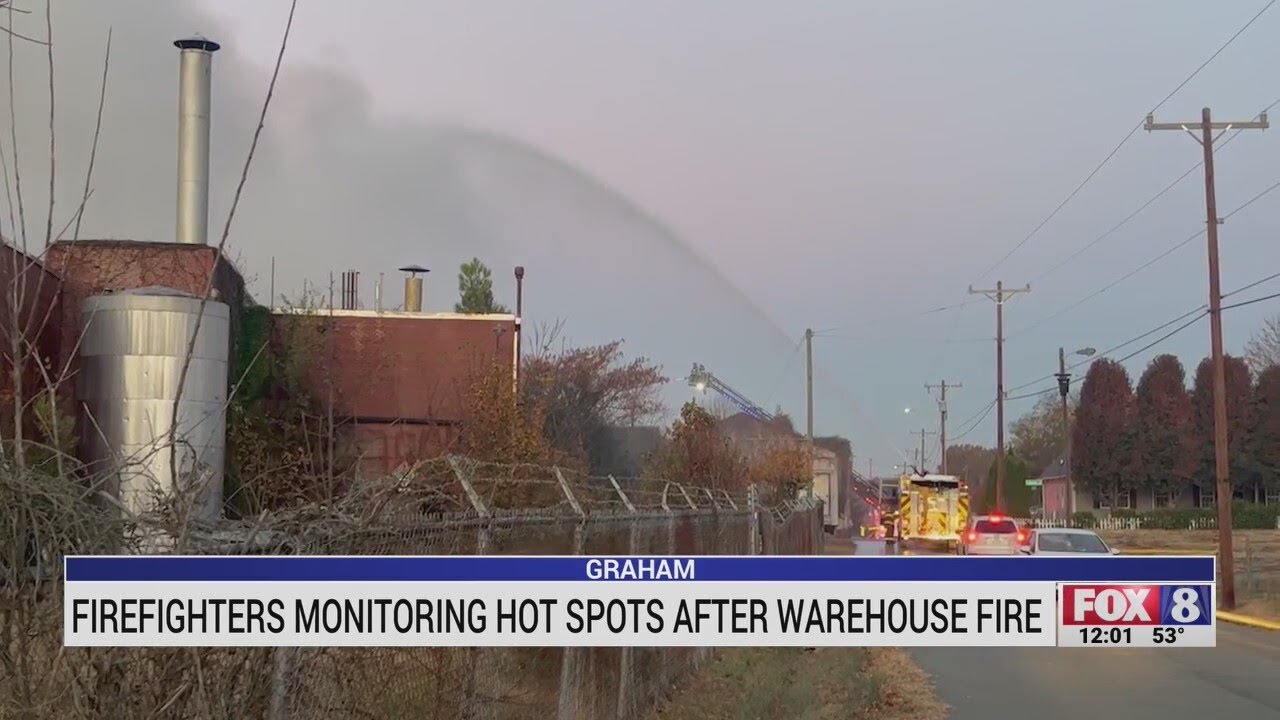Crews continuing to investigate warehouse fire in Graham - YouTube
