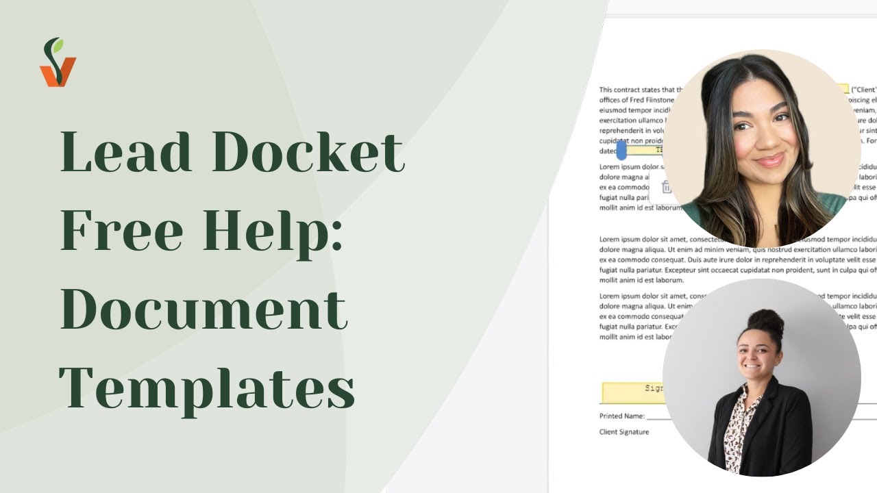 Lead Docket Free Help: Document Templates - YouTube