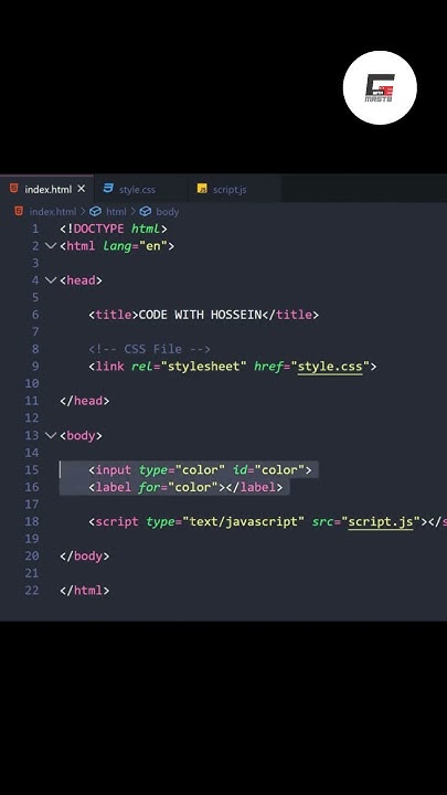Create a Color Picker using HTML in 60 seconds_ #shorts - YouTube