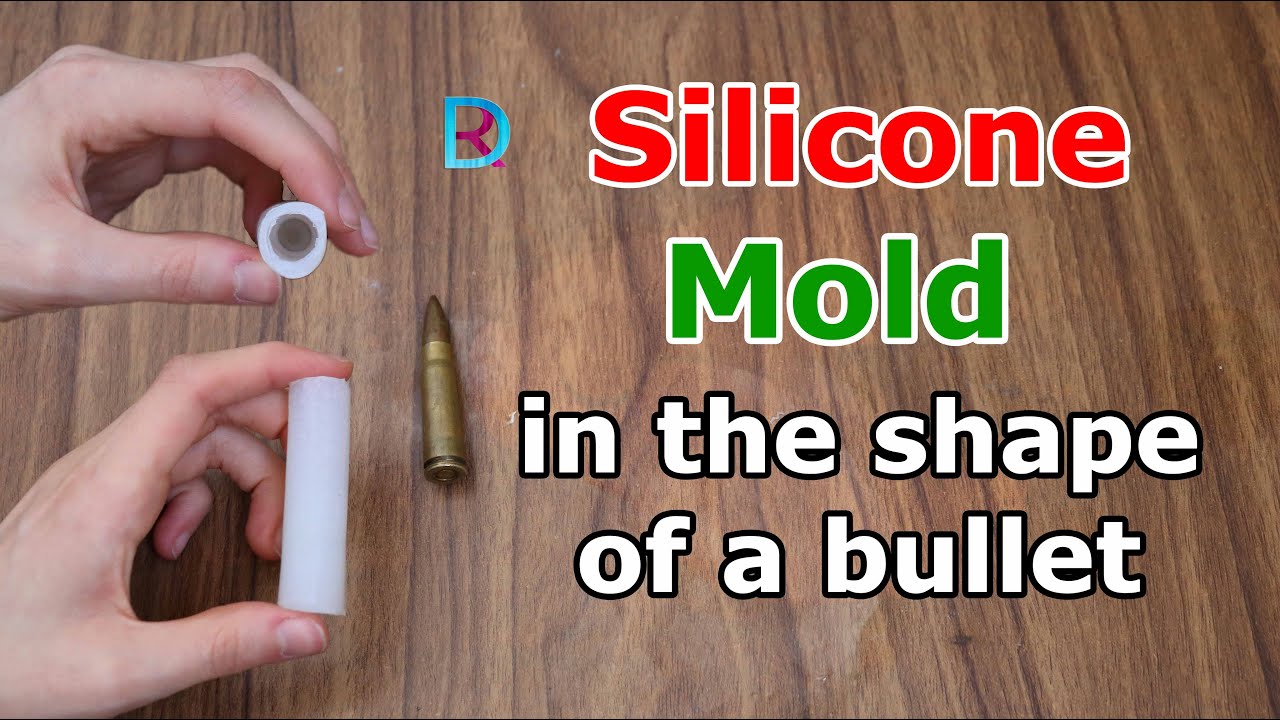 How to make silicone mold in the shape of a bullet? easy way! for ...
