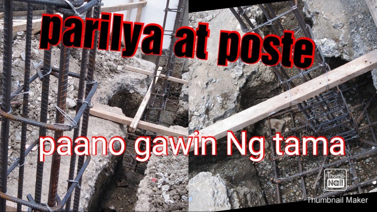 preparasyon Ng parilya at pag lilinya Ng mga bakal Ng poste panuodin ...