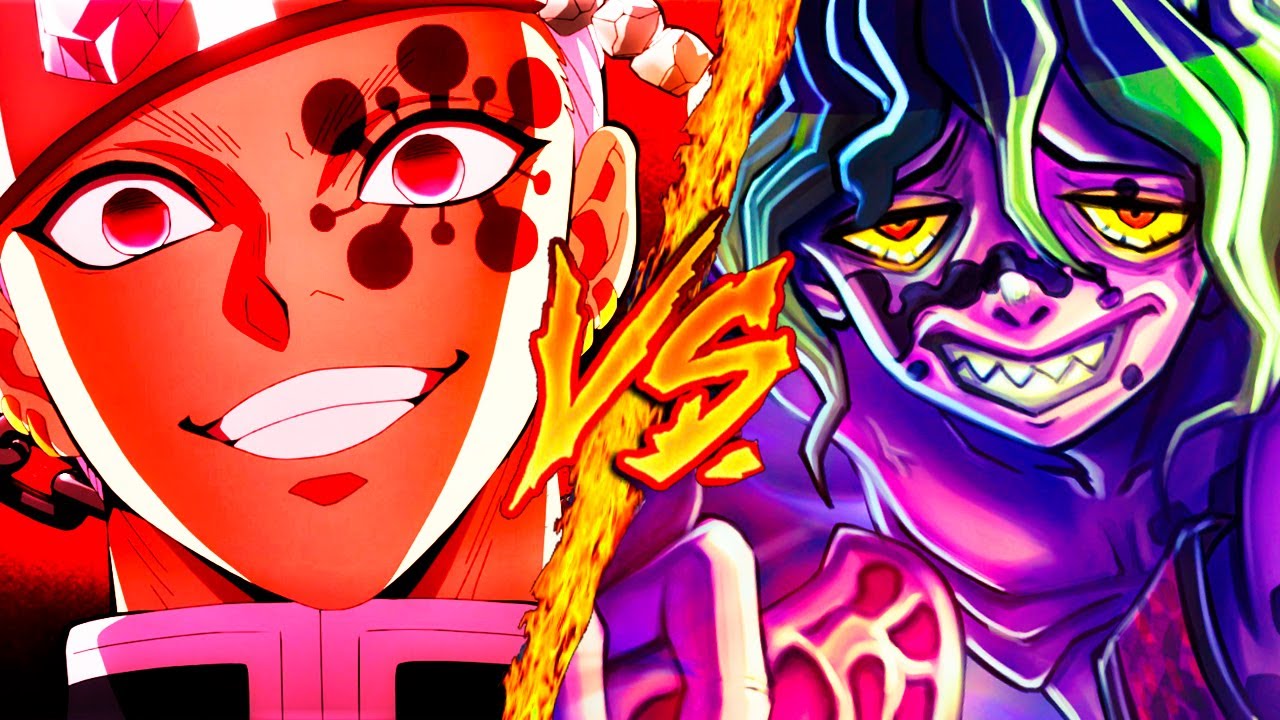 UZUI VS. GYUTARO || KIMETSU NO YAIBA ARCO DISTRITO ROJO || MCPLAY - YouTube