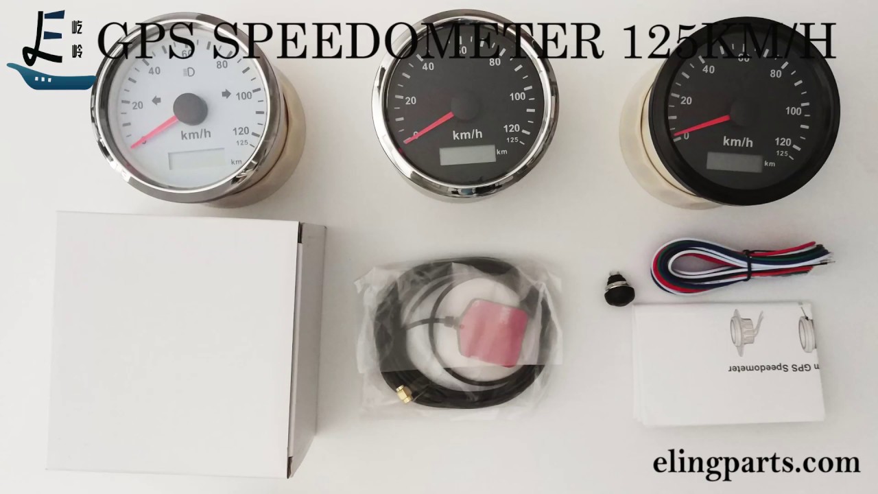 GPS Speedometer 125KM/H With Adjustable Odometer - YouTube