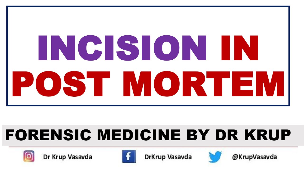 Incision in Post-Mortem Post-Mortem Examination Dr Krup Vasavda - YouTube